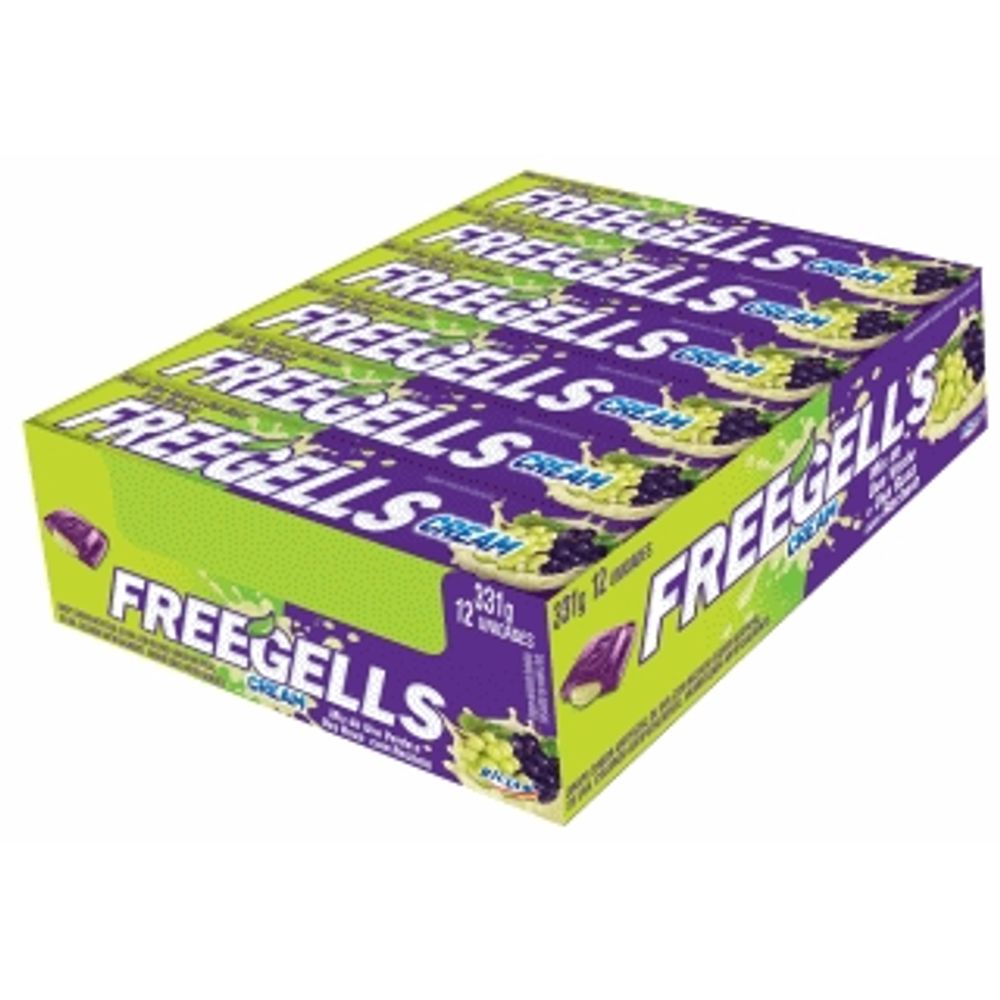 Drops Freegells Cream Uva Roxac/Rech12x9 - aliancaatacadista